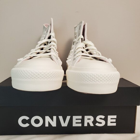 Converse | Shoes | Converse Ctas Lift Hi Ruffle Platform High Top White ...